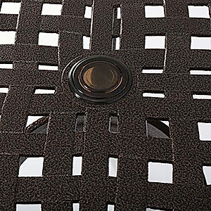 Christopher Knight Home Hallandale Outdoor Sarasota Cast Aluminum Square Dining Set, 5-Pcs Set, Hammered Bronze