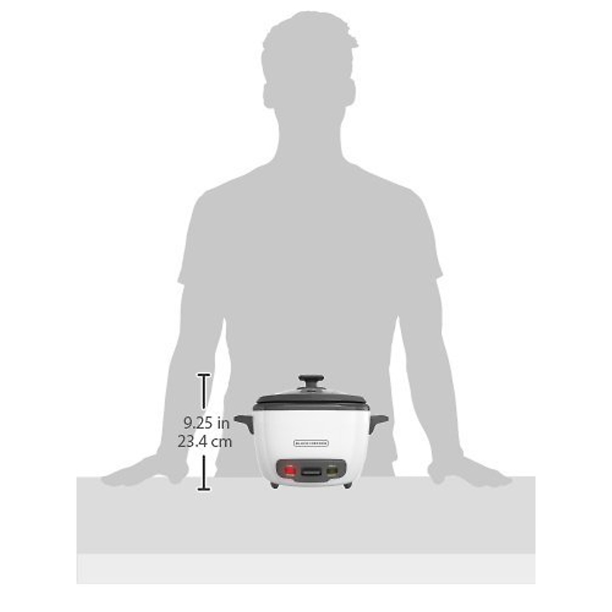 Black+Decker 2-in-1 Rice Cooker and Food Steamer, 16 Cup (7 Cup Uncooked), White, RC516C