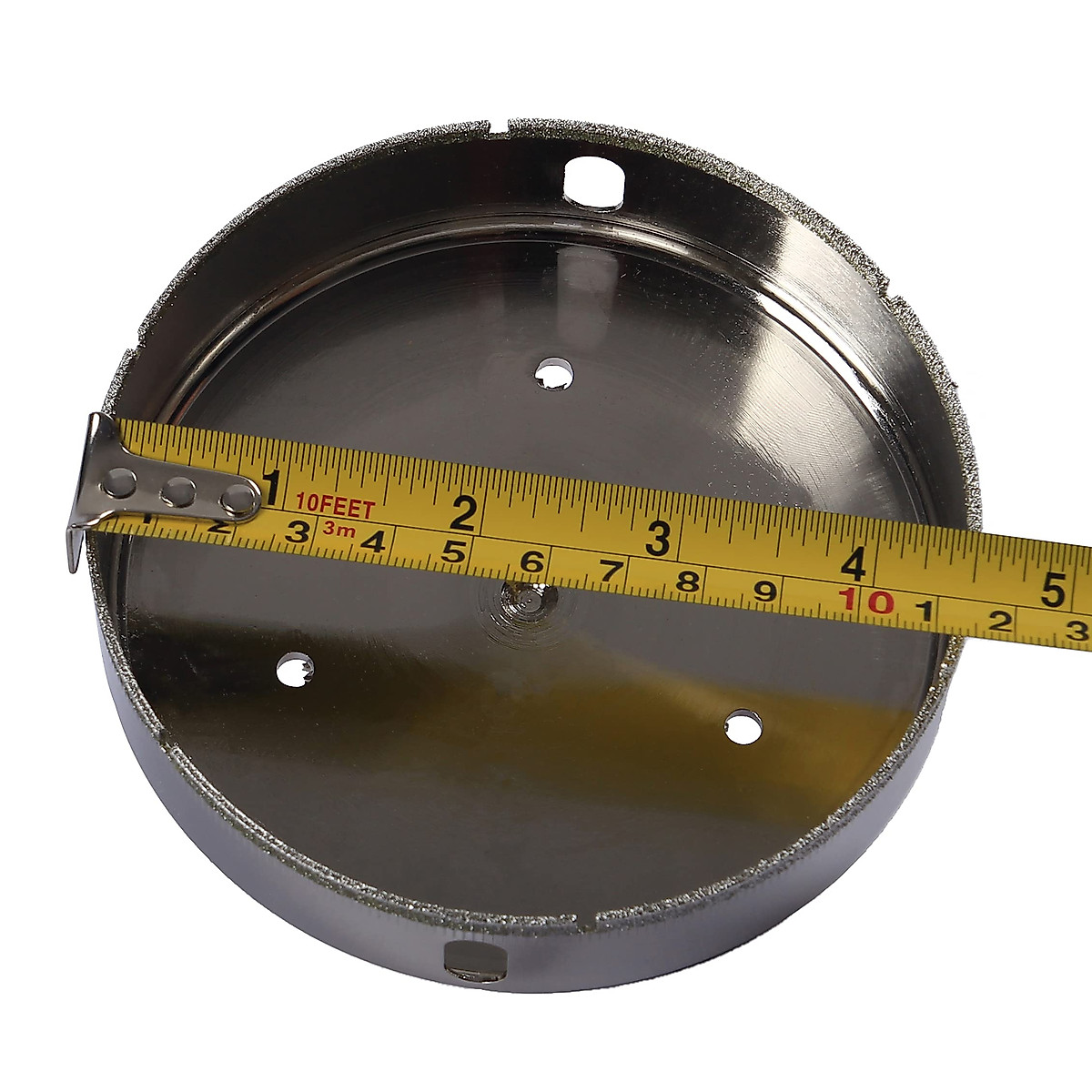 4 1/2 Inch Diamond Hole Saw Drill Bit Quartz Granite Porcelain Ceramic Glass Floor Wall Tiles 4.5 Inch Standard Shank Positioning Template Guide Included