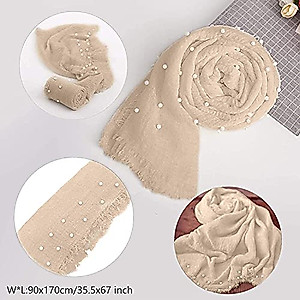 Newborn Photography Props, SPOKKI 5PCS Baby Photoshoot Set with Photo Donut, Pillow and Infant Long Ripple Wrap Props for Boy Girl Princess Twins Birthday Party (A)