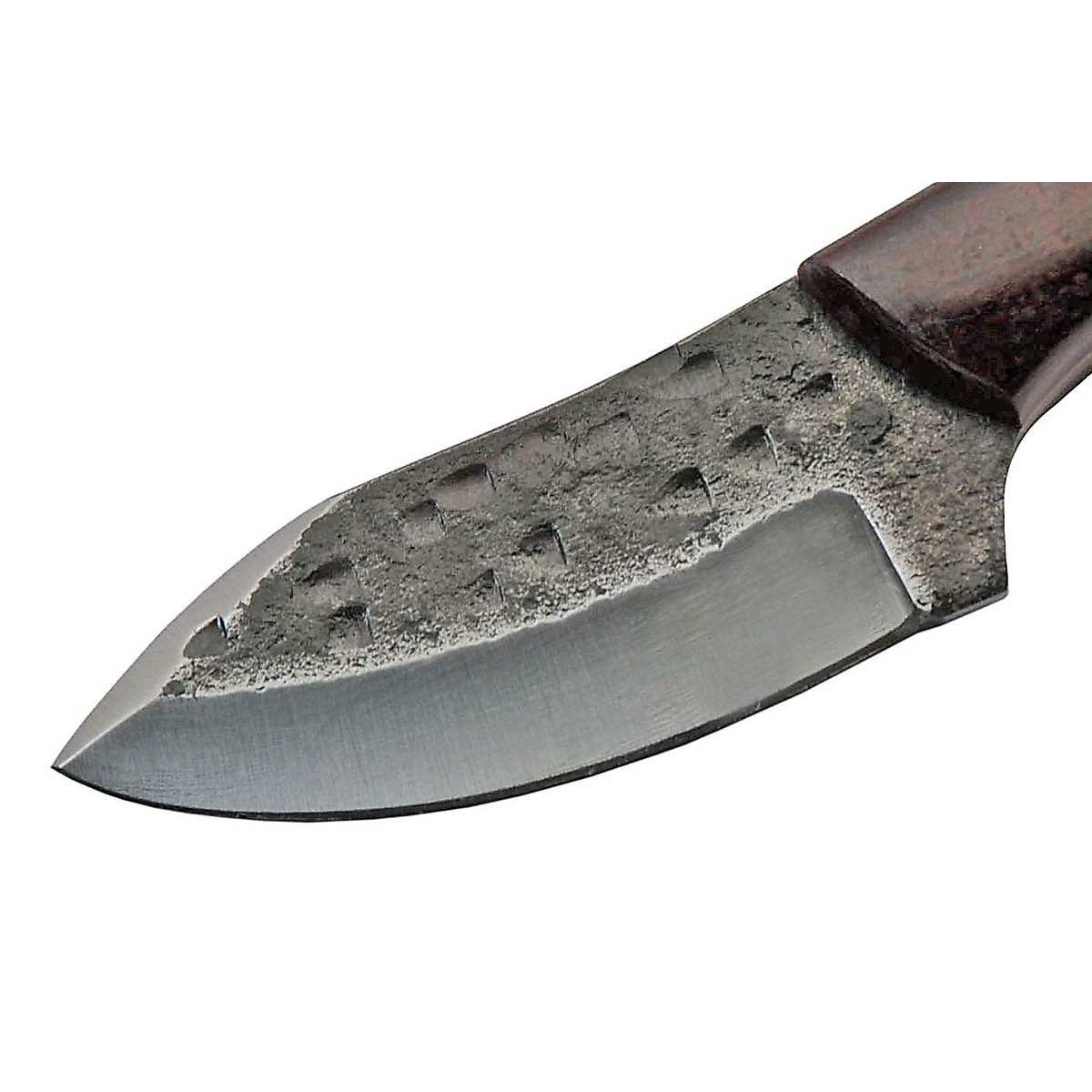 Szco Supplies 6" Hand Forged Blacksmith Style Skinning Knife with Leather Sheath 203423 Brown