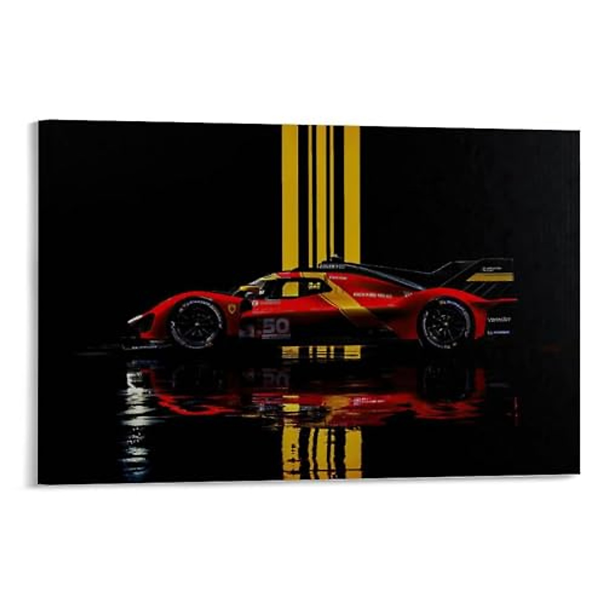 Car Poster Ferrari F40 Supercar Posters Racing Car Canvas Wall Art For Boy's Bedroom SuperCar Wall Decor Frame-style 18x12inch(45x30cm)