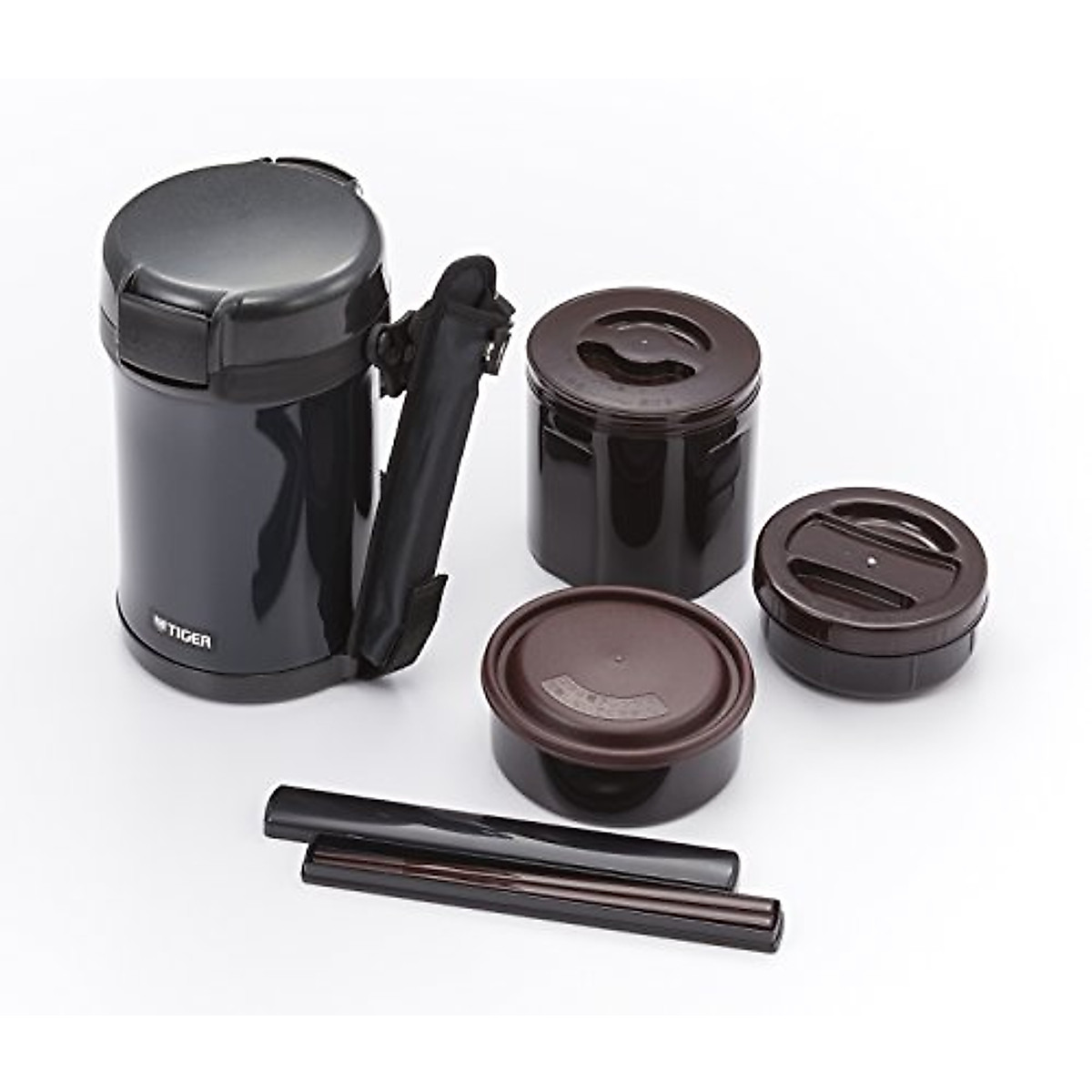 TIGER Thermos LWU-A202-KM Tiger Thermos Thermal Lunch Box, Stainless Steel, Lunch Jar, Rice Bowl, Approx. 4 Cups, Black