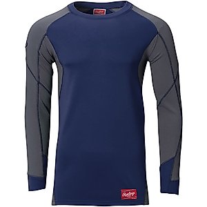 Rawlings Adult Dugout Fleece Pullover Series, Navy, Small