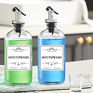 36 PCS Printed Waterproof Labels for Shampoo and Conditioner Bottles,Bathroom Soap Dispenser Organization Label Stickers White