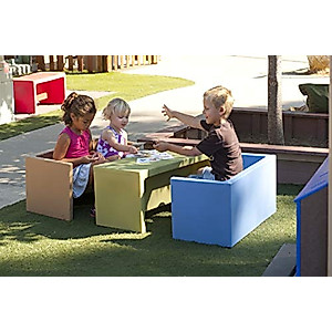 Children's Factory Adapta-Benches, Set-3, Woodland, CF910-073, Flexible Seating for Classroom, Preschool or Daycare, Indoor or Outdoor Toddler Chairs