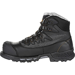 Georgia Boot Rumbler Men Blk 6" Work, Black, 10