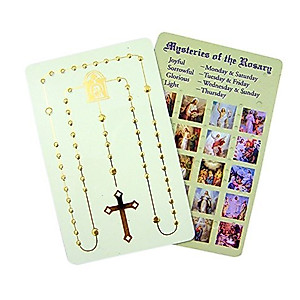 Pocket Rosary Card 3 1/4 Inch (Set of 3)