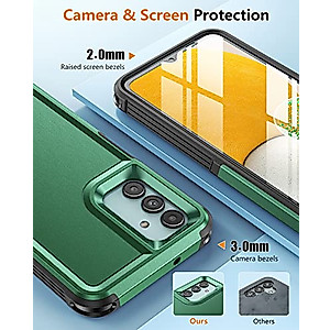JXVM for Galaxy A13 5G|4G Case: Samsung Galaxy A13 5G|4G Rugged Heavy Duty Military Grade Shockproof Protective Cell Phone Cases - Tough Durable Dual Layer Drop Proof Protection Cover (Alpine Green)