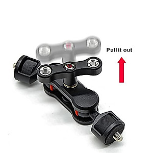 TOSICAM Articulating Magic Arm with Double Ballheads Monitor Mount,1/4" Screw for Field Monitor,Lights,Audio Recorders,Gimbal,Camera Cage,Video Shooting