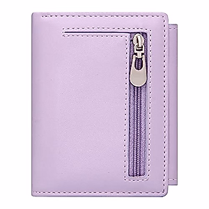 VOCUS Small Wallet for Women RFID Blocking Ladies PU Leather Card Holder Mini Compact Bifold Purse with Zipper Coin Pocket