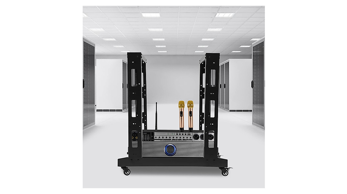 15U Rolling Server Rack - Durable & Space-Saving Design
