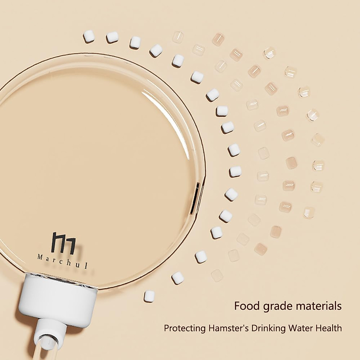 Marchul Hamster Water Bottle No Drip Water Dispenser for Syrian Dwarf Hamsters Gerbils Mice Rats and Other Small Animals