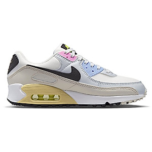 Nike Air Max 90 Women's Shoes (Summit White/Light Bone/Pure, us_Footwear_Size_System, Adult, Women, Numeric, Medium, Numeric_8) Summit White/Black-light Bone