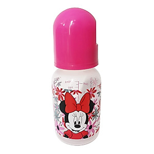 Cudlie Disney Baby Boy Minnie Mouse 5 oz Pack of Three Baby Bottles, Tropic Floral