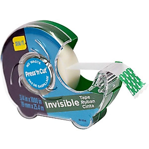 Seal-It Invisible Stationery Tape 3/4 x 1000 Inches On Press N' Cut Dispenser, Pack of 6 Total 6000 Inches, White (62452)