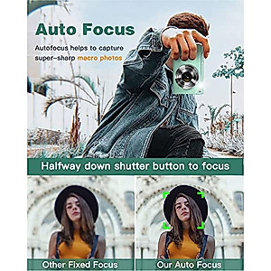 Digital Cameras for Photography Digital Camera Autofocus, 2.7K 48MP Teenager Camera with 2.8" Large Screen, 16X Zoom and 32GB Card, Compact Camera Take Macro Photos, Stylish Portable Camera for Teens