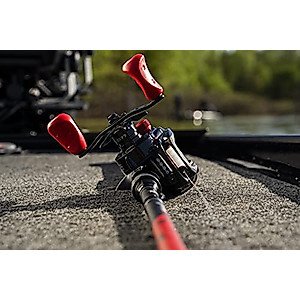 Abu Garcia Max X Low Profile Baitcast Reel, Size LP (1539733), 4 Stainless Steel Ball Bearings + 1 Roller Bearing, Synthetic Star Drag, Max of 15lb | 6.8kg