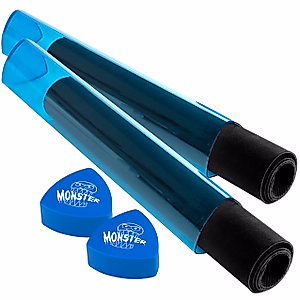 Playmat Tube - Monster Protectors Prism-Shaped Play Mat Tube (Blue Translucent) - Won't Roll, Easy in and Out Design (2 Pack)