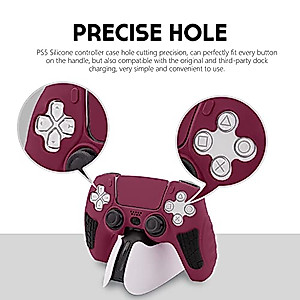 PS5 Controller Skin Anti-Sweat, Anti-Slip,and Dustproof PS5 Silicone Controller Case PS5 Controller Accessories for Playstation 5 Controller Skin(CosmicRed)