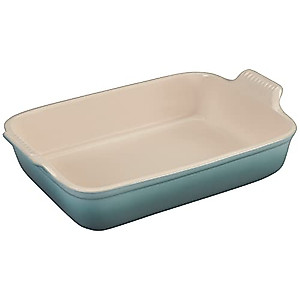 Le Creuset Stoneware Heritage Rectangular Dish, 4 Qt. (12" x 9"), Sea Salt