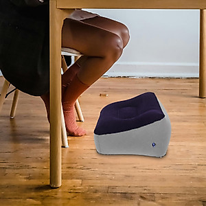 BESPORTBLE Travel Foot Rest Pillow Inflatable Footrest Cushion for Travel Office Home Perfect Airplane Travel Accessories Car Seat Footrest Leg Rest Pillow 2pcs