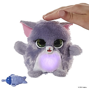 FurReal Fuzzalots Kitty Color-Change Interactive Feeding Toy, Lights and Sounds, Ages 4 and up