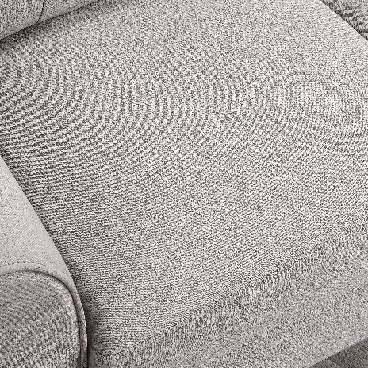 Harper & Bright Designs 79.9" Modern Style Button Tufted Linen Upholstered 3-seat Sofa, Three Seat Sofa Couch, Living Room Sofa for Home or Office, Light Gray