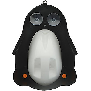 Conforzy, Penguin Standing Potty Training Urinal for Boys with Fun Aiming Target (Black)