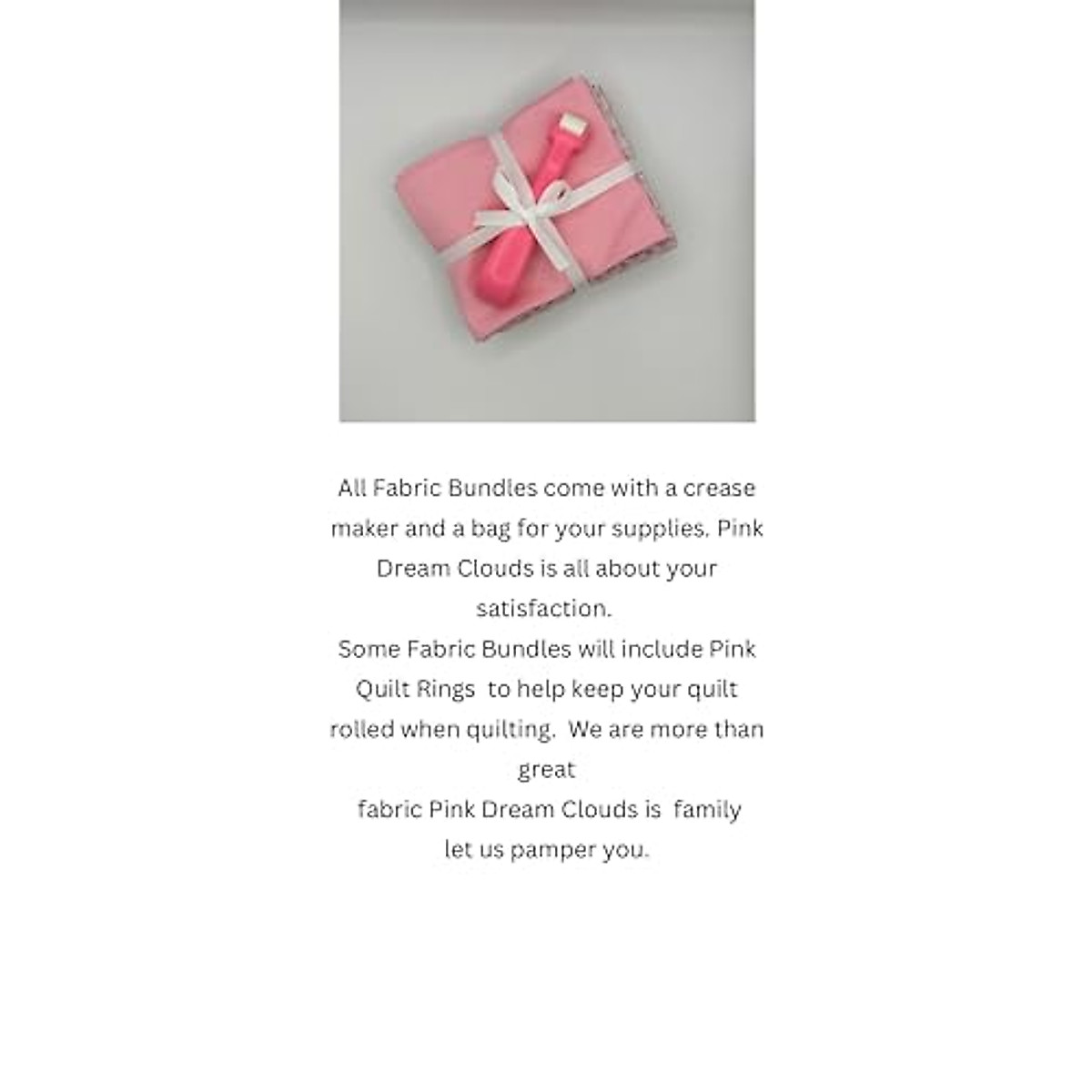 Pink Dream Clouds Fat Quarter Bundles - 100% Cotton Quilting Fabric Bundles 10pcs Fat Quarters 18x21-Medium Weight 5.2 oz - Fabric Quilting and Sewing -Crease Maker (Solids)