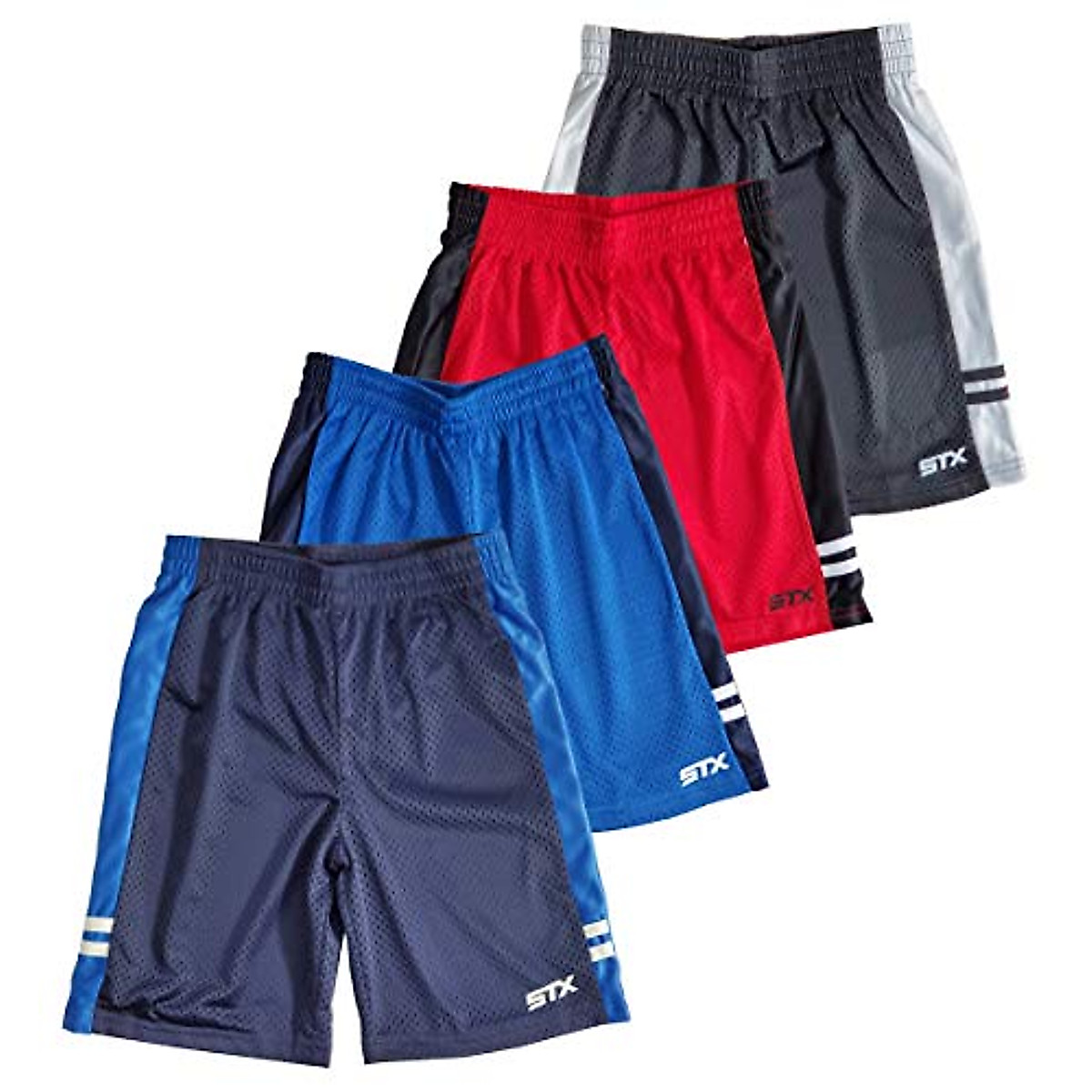 STX Boys' Big Athletic Short, Classic Style Black, 10/12