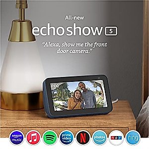 Echo Show 5 (2nd Gen, 2021 release) | Smart display with Alexa and 2 MP camera | Deep Sea Blue