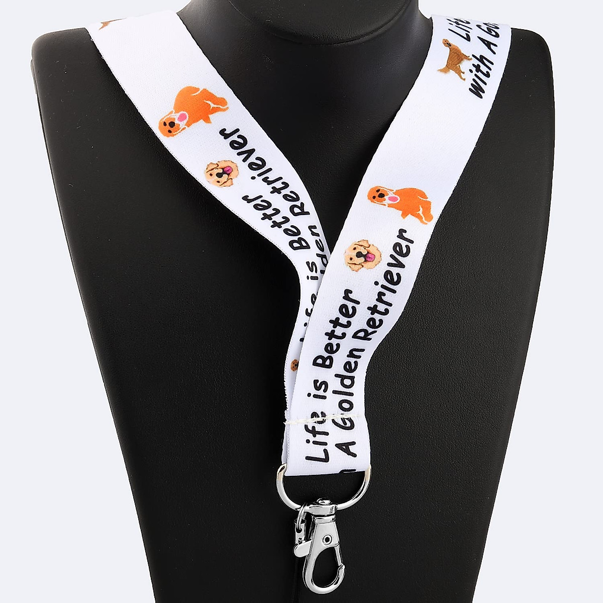 LQRI Golden Retriever Lover Lanyard ID Holder Gift Clip Dog Lover Gift Life is Better with A Golden Retriever Pet Dog Gift