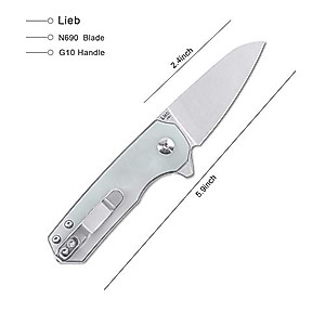 Kizer Folding Pocket Knife 2.39 in with G10 Handles for Outdoor, EDC Knife, Lieb V2541N2