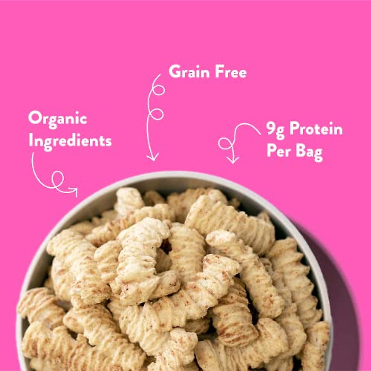 LesserEvil Himalayan Pink Salt Power Curls, Grain Free, Minimally Processed, Avocado Oil, Egg White Protein, 1.5 Oz, Pack of 7