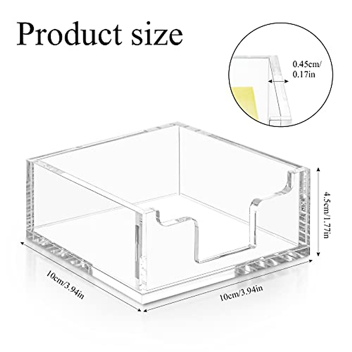 Clear Acrylic Sticky Notepad Holder,Acrylic Sticky Note Dispenser for Desk Accessories (1 Pack)