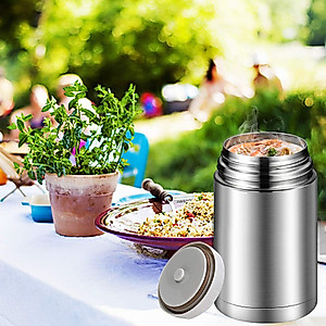 Flantor Insulated Food Jar, Food Jar 33oz Vacuum Insulated Stainless Lunch Container with Bag, Hot Food Lunch Box with Handle and Lid, Leakproof Vacuum Insulated Soup Container