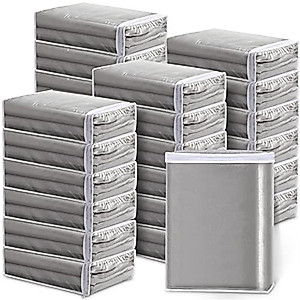 50 Pieces Clear Vinyl Zippered Storage Bags Bulk 15 x 11 x 4 Inches Clear Plastic Storage Bags with Zipper for Bedding Sheets Comforters Clothes Duvet Covers Blankets Linen Closet