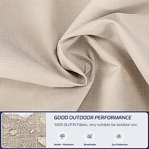 BULEXYARD Patio Sofa Cushion Covers Replacement for Outdoor Furniture Set Cushions Cover Backrest Pillow Covers (Beige, 662)