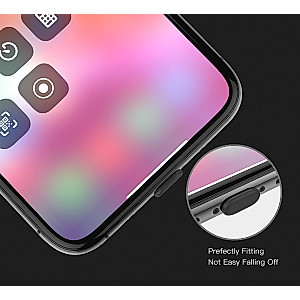 (10 Pieces) Anti Dust Plugs for iPhone 14, 13, 12, 11, Pro, X, Xs Max, XR, 8, 8 Plus, 7, 7 Plus, 6 Plus, 6s Plus, 6, 6 Plus, SE, iPhone Lightning Port Cover for iPhone iPad Mini/Air iPods,Black