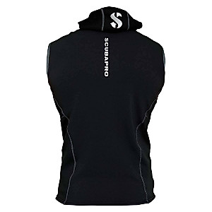 SCUBAPRO Men's 1mm Hybrid Hooded Diving Vest, Large, Black