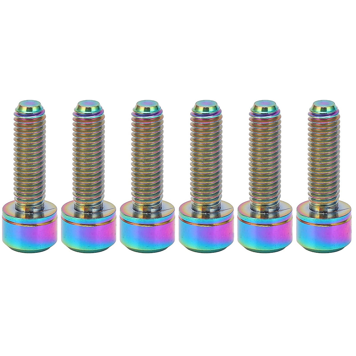 BuyWeek Bike Stem Bolts, 6pcs M5x18mm Bicycle Handlebar Stem Fixing Screws with Gaskets for Mountain Bike Road Bike