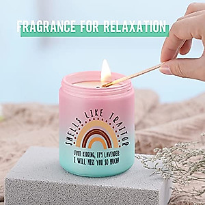 GSPY Scented Candles - Coworker Leaving Gifts, New Job Gifts, Farewell Gifts, Going Away Gift for Coworker, Friends - Funny Moving Away, Goodbye, Retirement, Miss You, Promotion Gifts for Women, Men