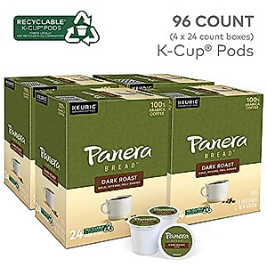 Panera Bread Dark Roast Coffee, Keurig Single Serve K-Cup Pods, 96 Count