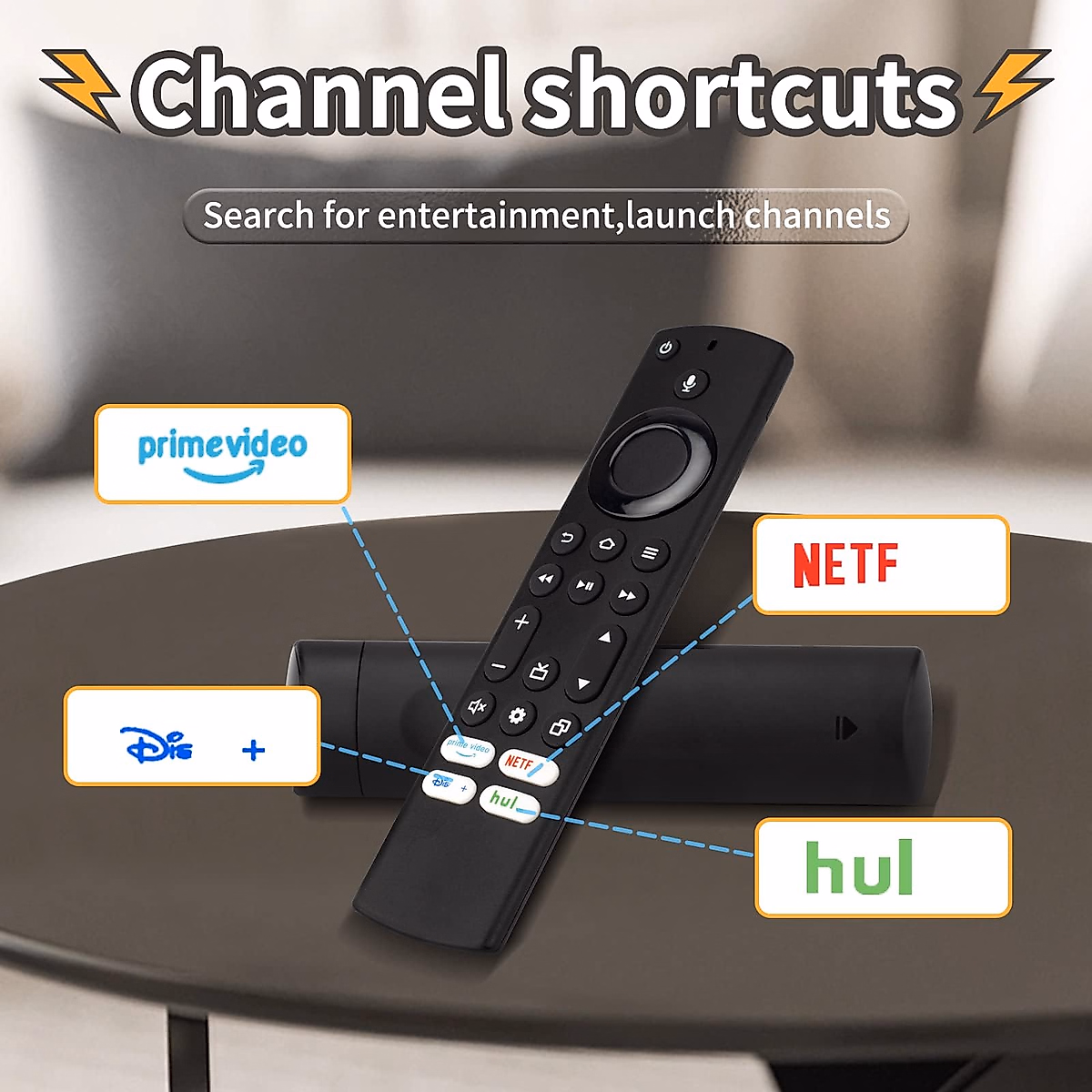 Replacement Voice Remote Control for Insignia TVs, Toshiba TVs, Pioneer TV, AMZ TV Cube and AMZ Omni TVs, 4-Series TV.