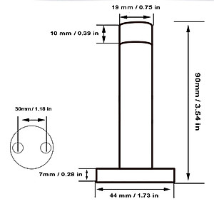 Sumnacon Stainless Steel Door Stopper with Sound Dampening Rubber Bumper - 10 pcs Wall Mount Door Stop, Contemporary Safety Door Holder with Hardware Screws, Brushed Finish, 3.5 Inch in Height