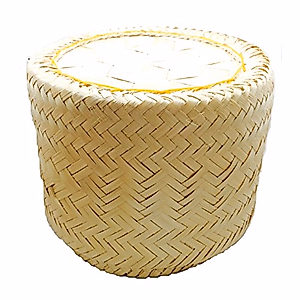 Littlevivi Handmade Serving Basket, Large, Original Bamboo Color