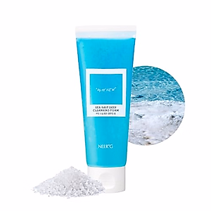 NEER°G Sea Salt Deep Cleansing Foam 4 Fl Oz (120ml) Guérande Sea Salt pH5.5 Mild Facial Cleanser, Moisturizing Face Wash for Normal to Sensitive Skin