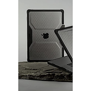 UAG Designed for MacBook Pro 14" Case 2021-2023 A2918 A2992 M3/M3 Pro/M3 Max, M2 Pro/Max, M1 Pro/Max Rugged Touch ID Military Drop Tested Plyo Laptop Cover by URBAN ARMOR GEAR, Translucent Clear Ice