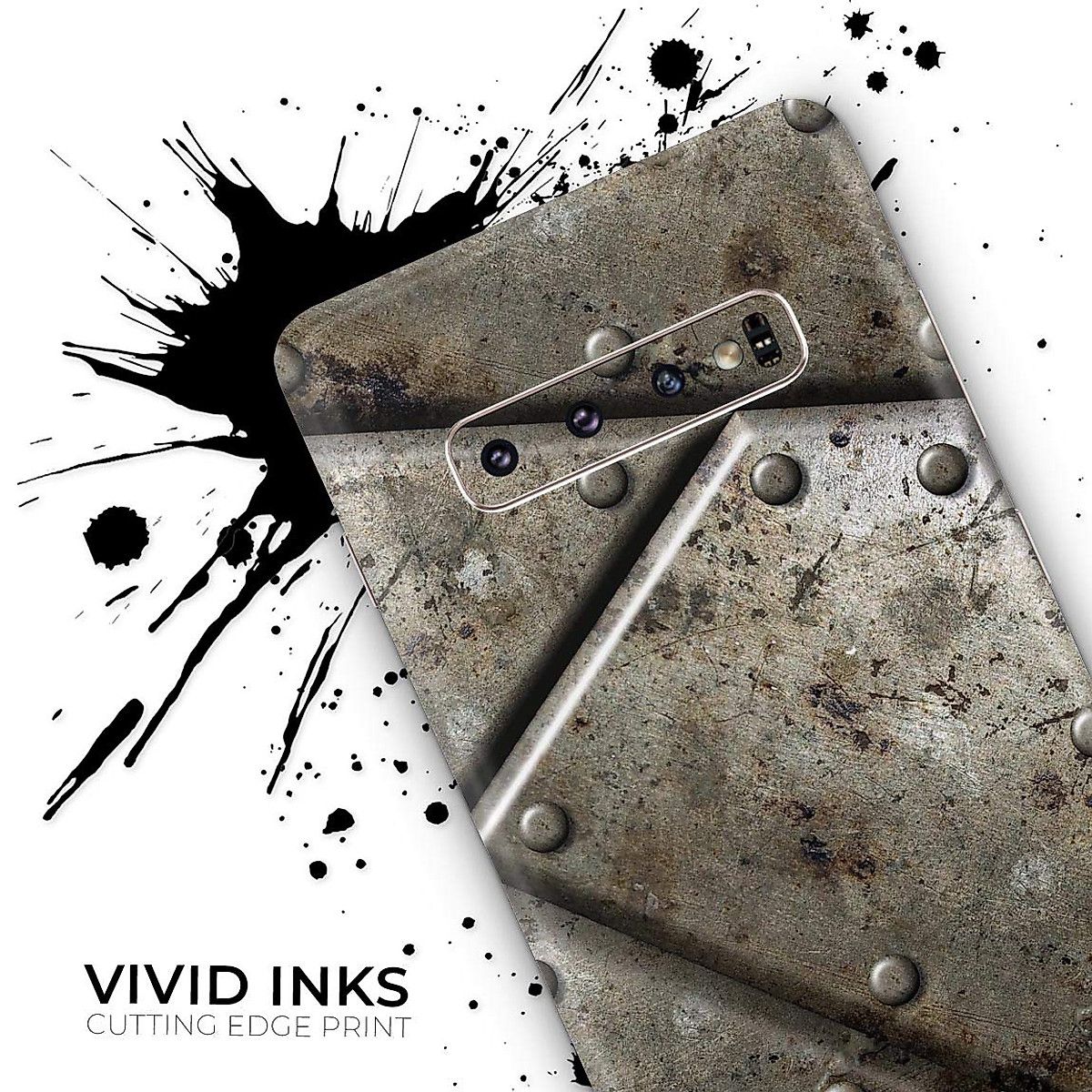 DesignSkinz Bolted Steal Plates V2 Protective Vinyl Decal Wrap Skin Cover Compatible with The Samsung Galaxy S20 (Screen Trim & Back Glass Skin)